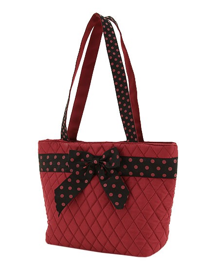 Quilted Solid Bucket Tote Bag: Creative Stitches